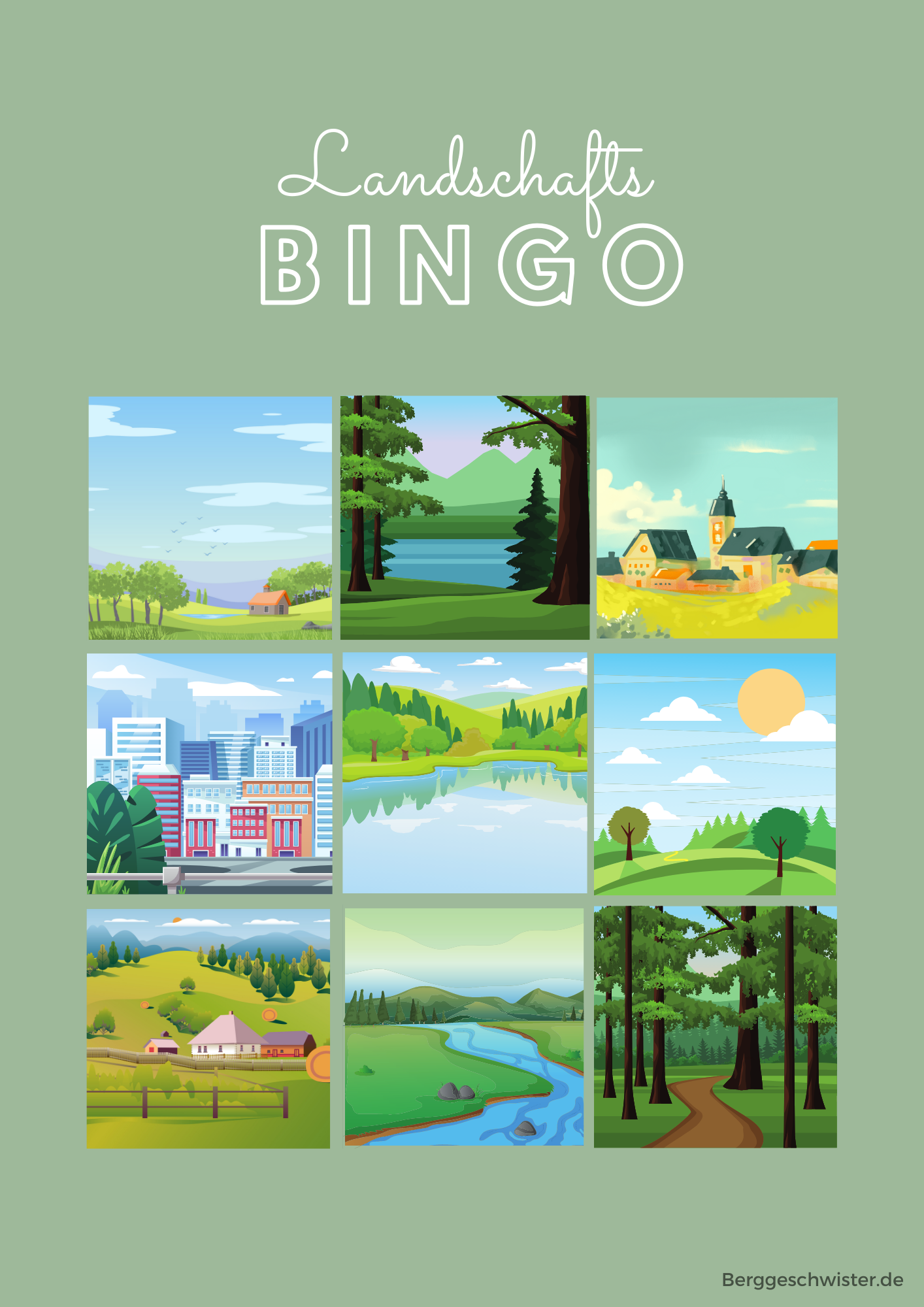 Bahnbingo und Autobingo - Bingo Spiele für die Reise mit Kindern ...